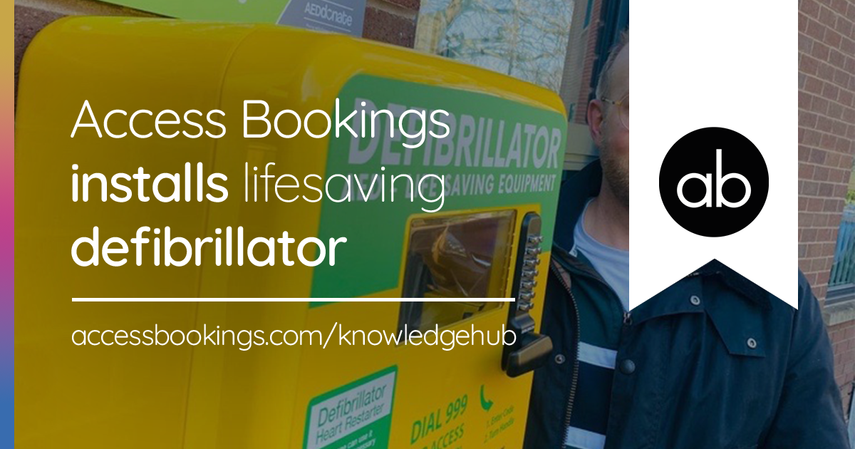 Access Bookings installs lifesaving defibrillator | Knowledge Hub